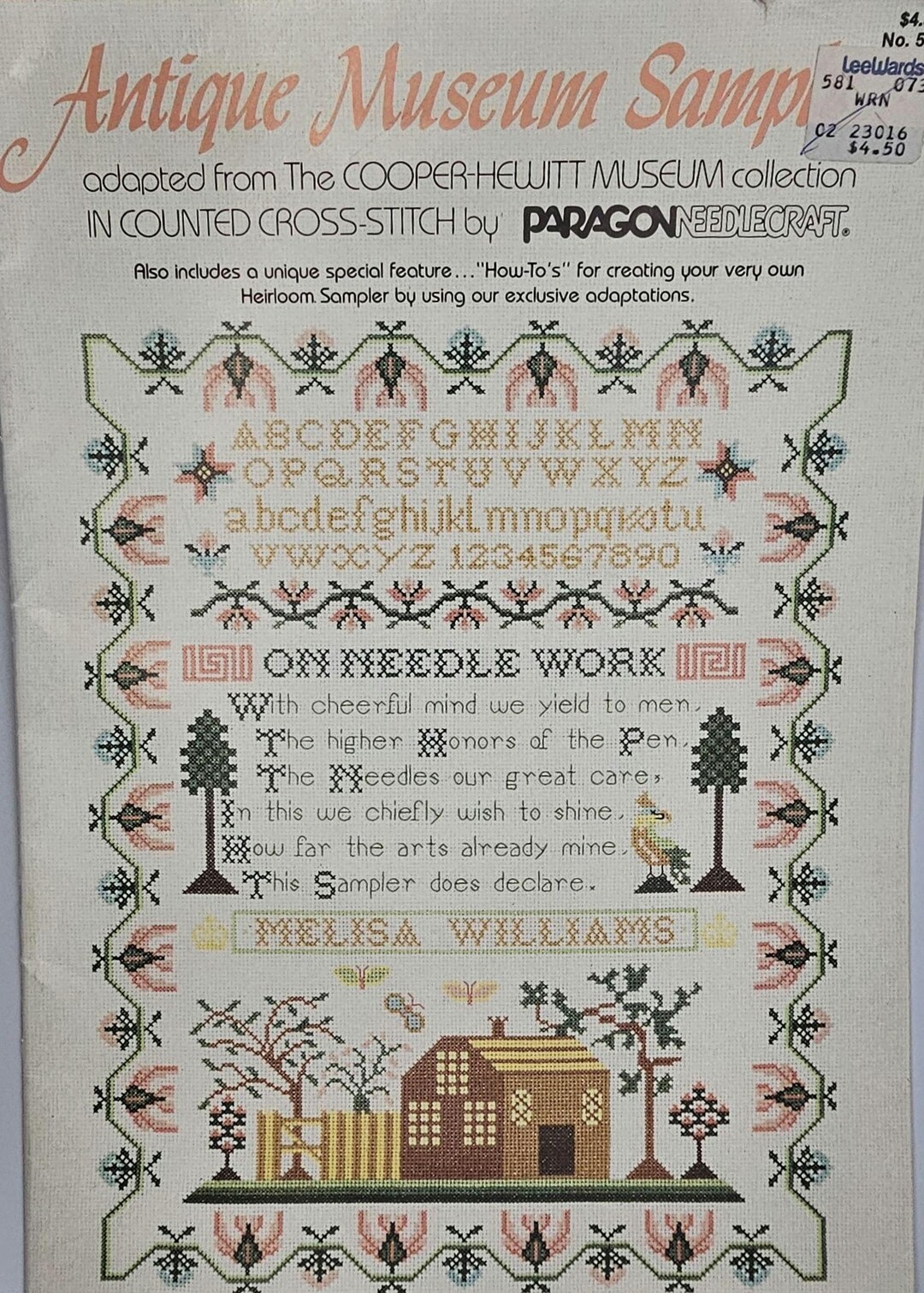 Antique Museum Sampler Cross Stitch Pattern: Vintage Design - Etsy