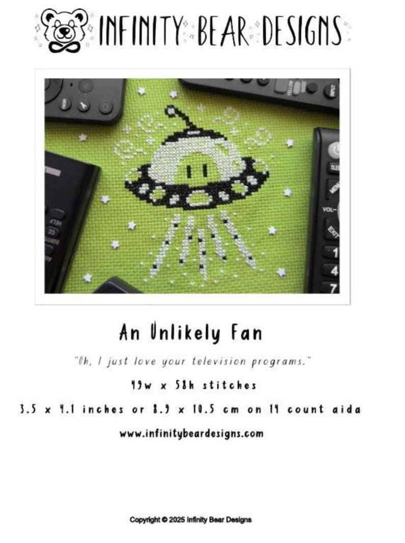 An Unlikely Fan Cross Stitch Pattern - Etsy