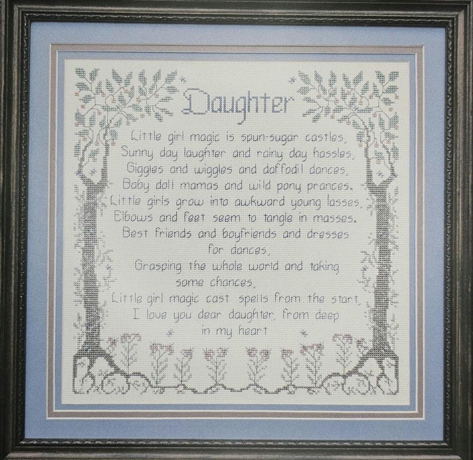 Daughters Poem Cross Stitch Pattern Vintage Cross Stitch - Etsy