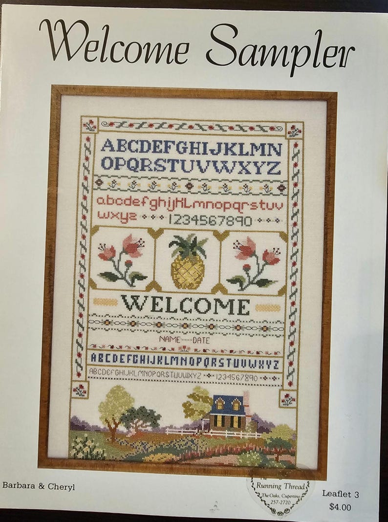 Welcome Sampler Cross Stitch Pattern - Etsy