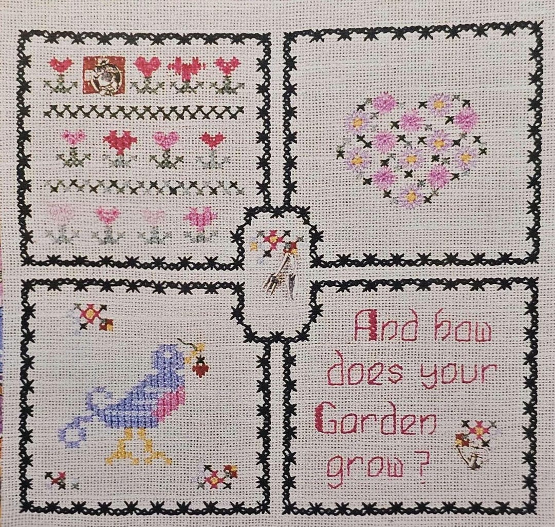 Garden Sampler Cross Stitch Pattern - Etsy