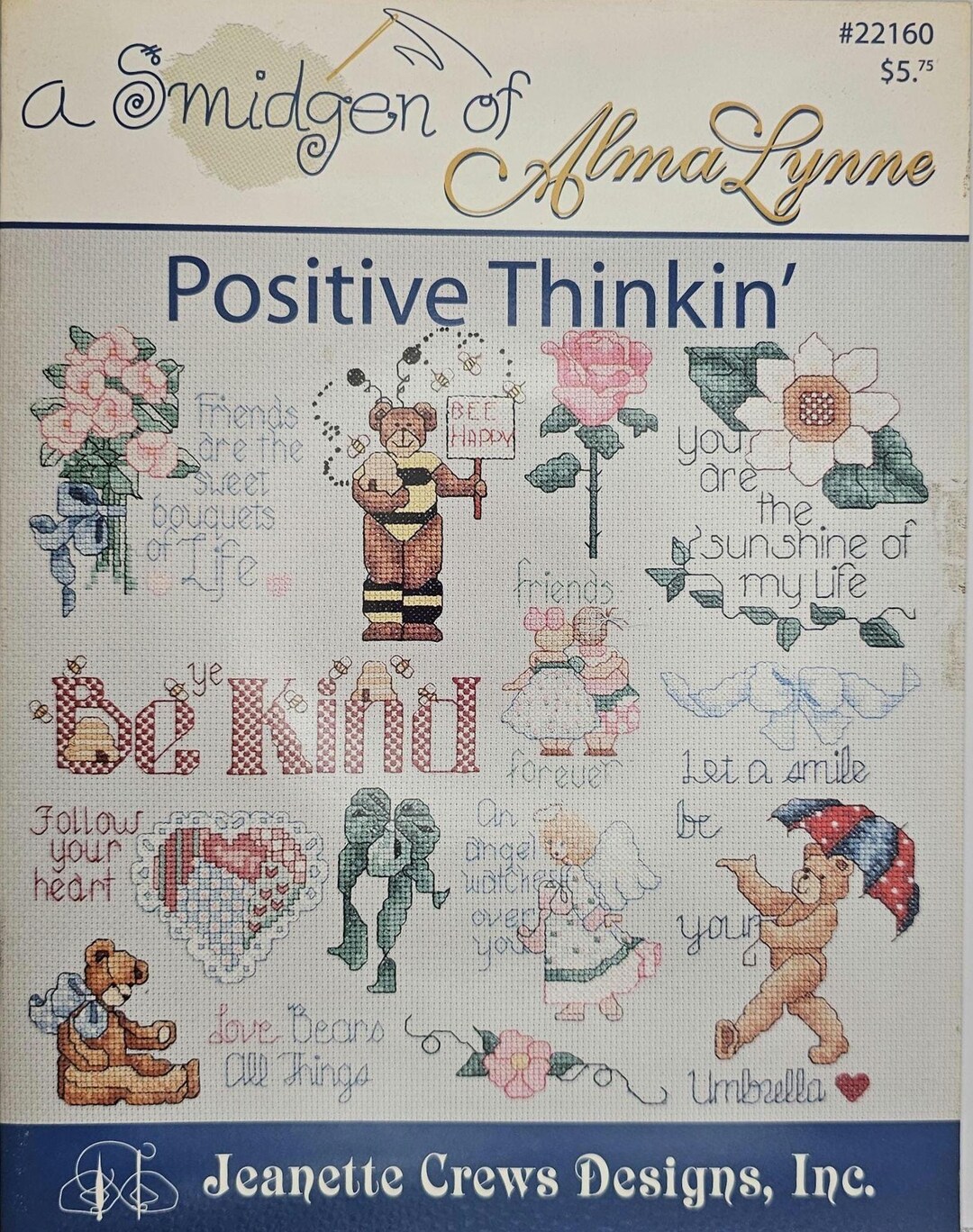 Positive Thinking Cross Stitch Pattern Vintage Cross Stitch - Etsy