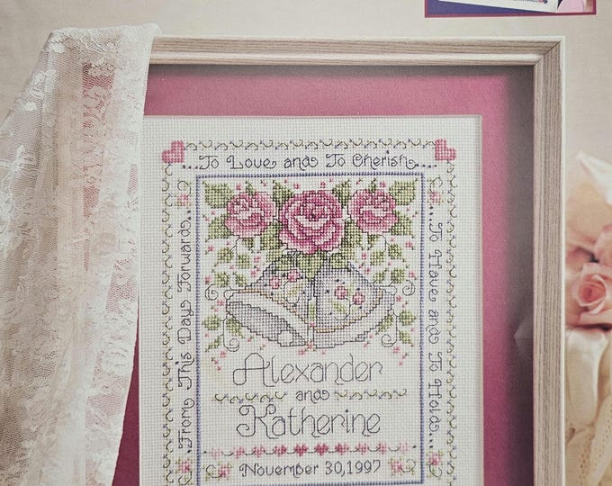 Wedding Samplers Cross Stitch Pattern Wedding Announcement Vintage ...