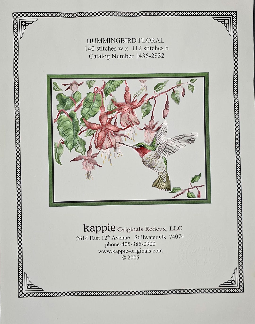 Hummingbird Floral Cross Stitch Pattern Hummingbird Cross Stitch - Etsy