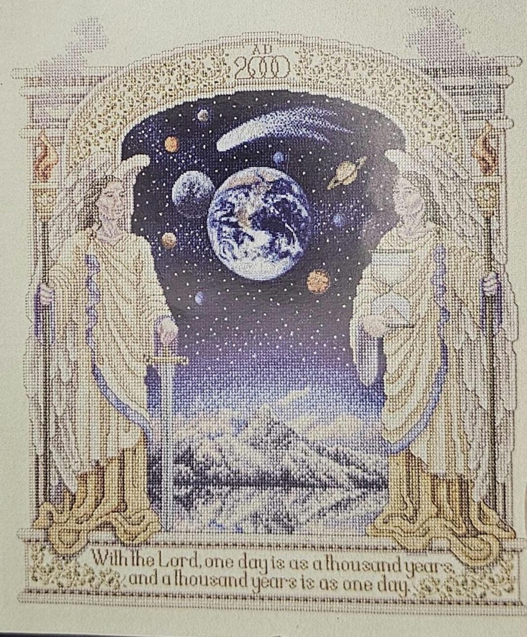 Vintage Millennium Angel Cross Stitch Pattern - Etsy