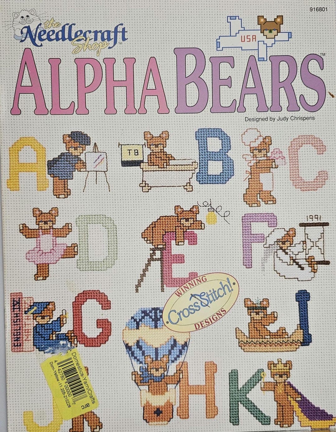 Alphabears Cross Stitch Pattern Vintage Cross Stitch - Etsy