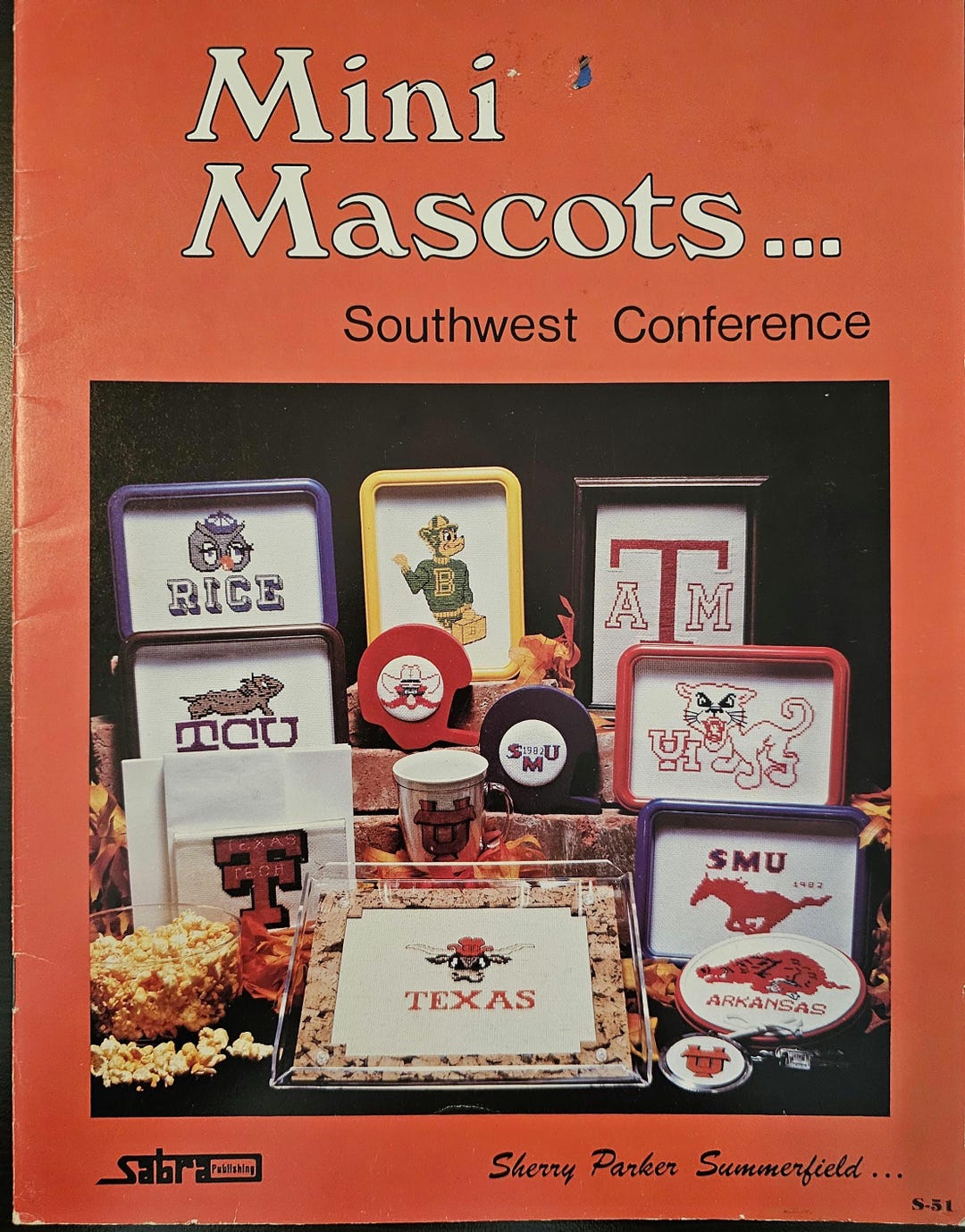 Mini Mascots Southwest Conference Cross Stitch Pattern TCU Texas Tech ...