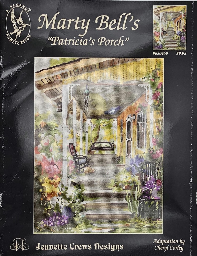 Vintage Patricias Porch Cross Stitch Pattern: Marty Bell Design - Etsy