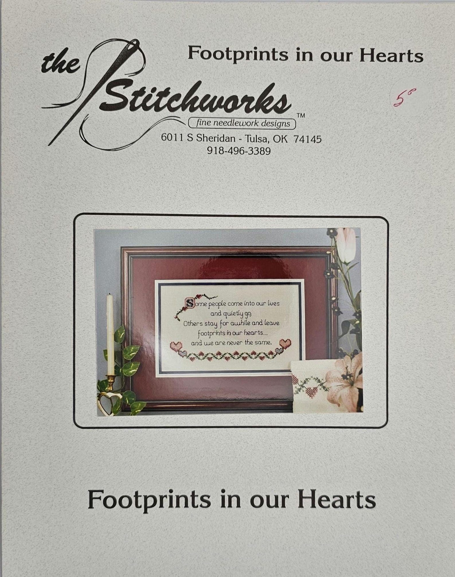 Footprints in Our Hearts Cross Stitch Pattern Vintage Cross Stitch - Etsy