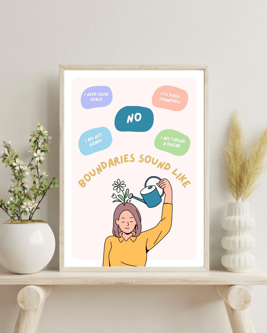 Boundaries Sound Like Poster | Classroom Decor | Therapy Office ...