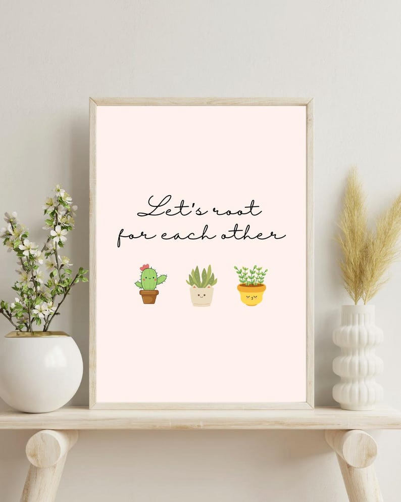 Let’s Root for Each Other Printable | Playroom Wall Art, Classroom ...