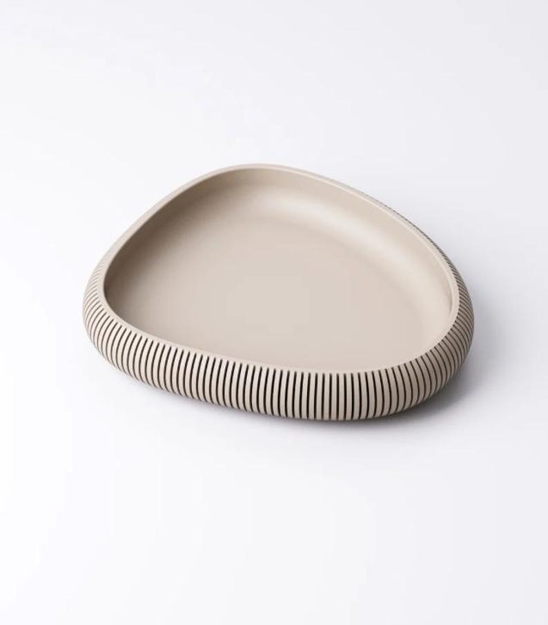 Asymmetric Tray Set | 3D Printed Modern Catchall Trays With Felt Insert ...