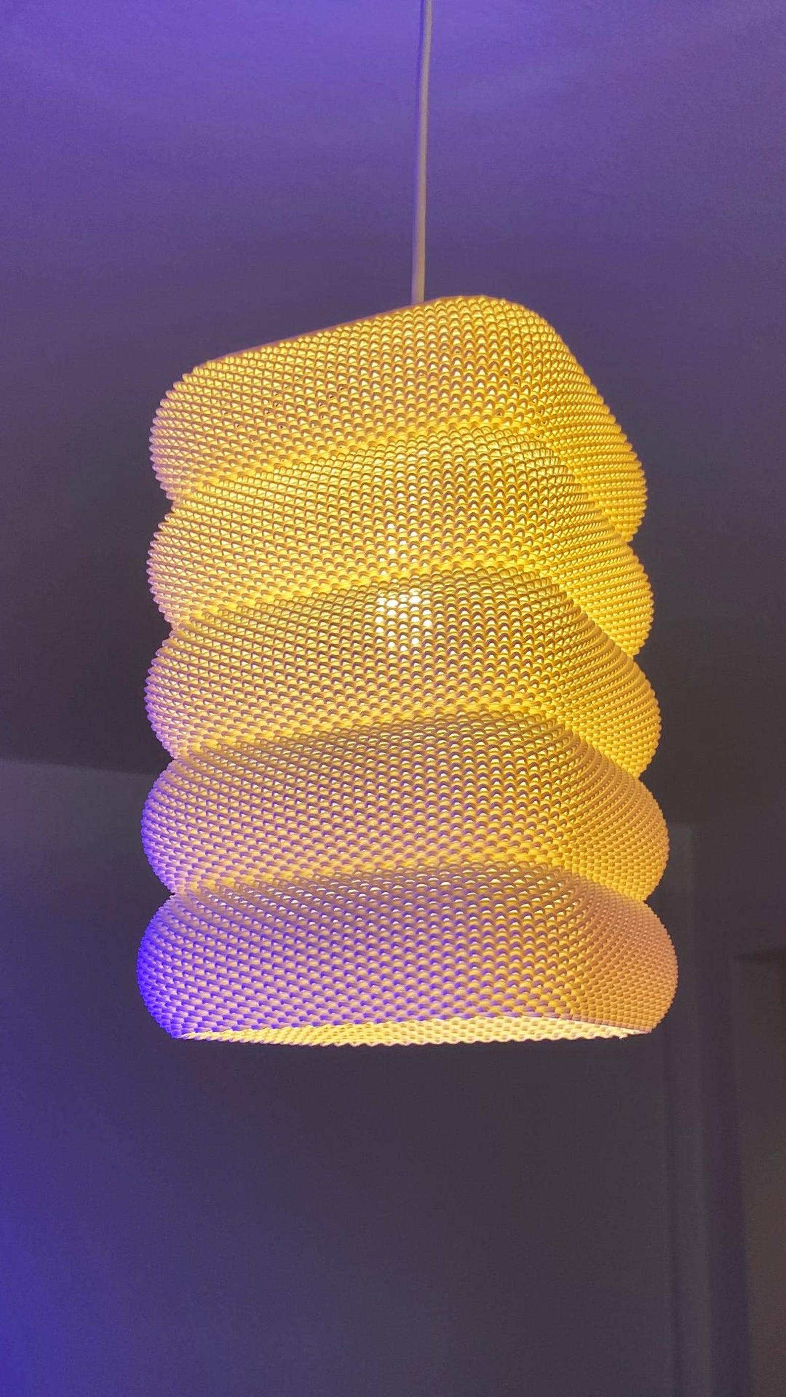 Sara Adaptive Lamp | 3D Printed Ripplemesh Pendant Lampshade & Table ...