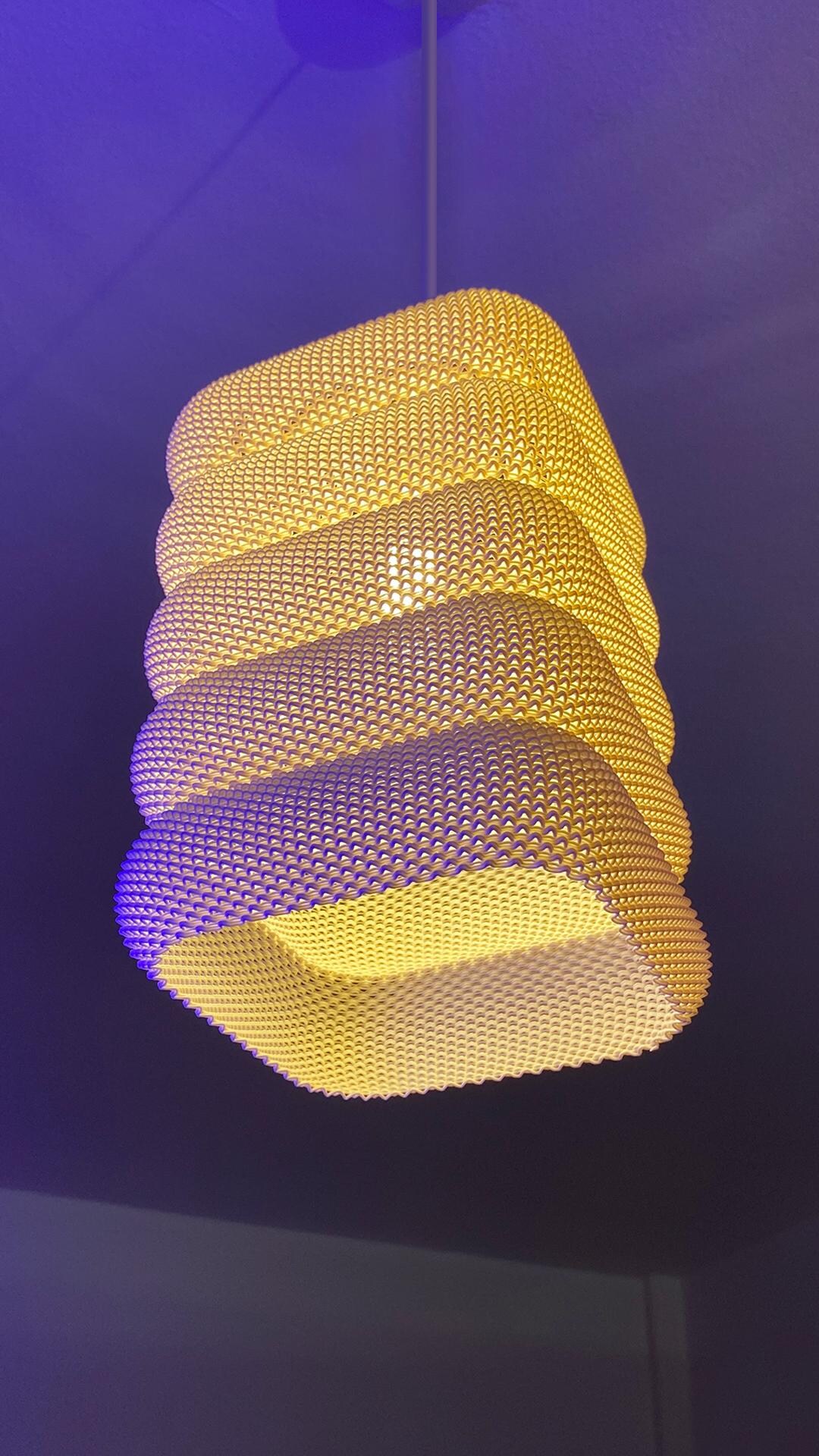 Sara Adaptive Lamp | 3D Printed Ripplemesh Pendant Lampshade & Table ...