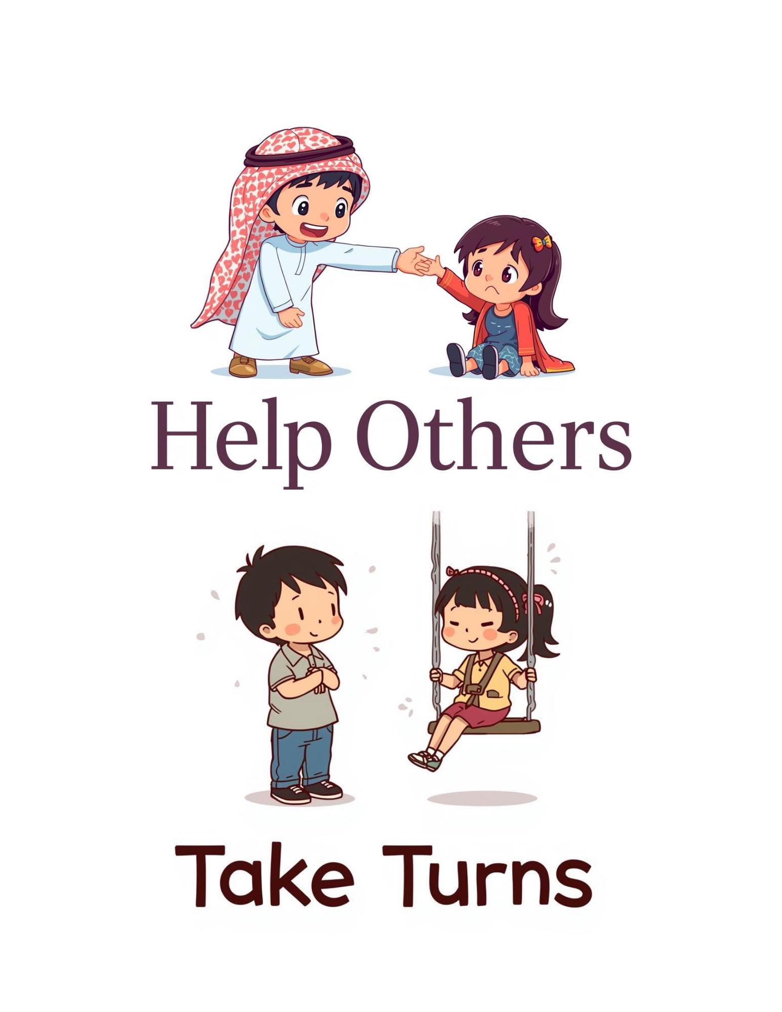 Good Manners Flash Cards: Etiquette Learning for Kids (digital Download ...