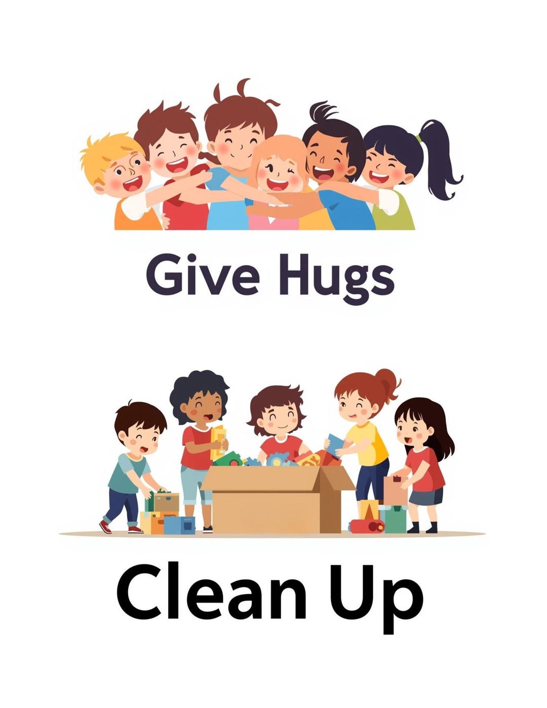 Good Manners Flash Cards: Etiquette Learning for Kids (digital Download ...