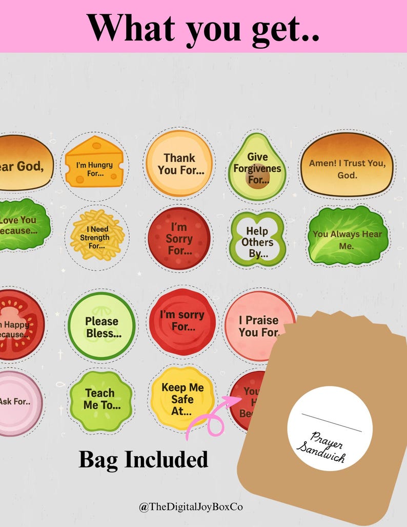 Christian Kids Prayer Sandwich Printable | Bible Activity for Children ...