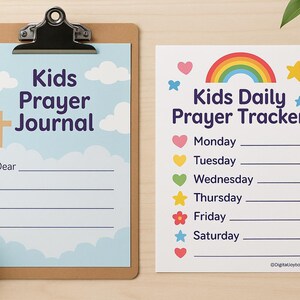 Kids Prayer Journal & Daily Prayer Tracker | Christian Printable for ...