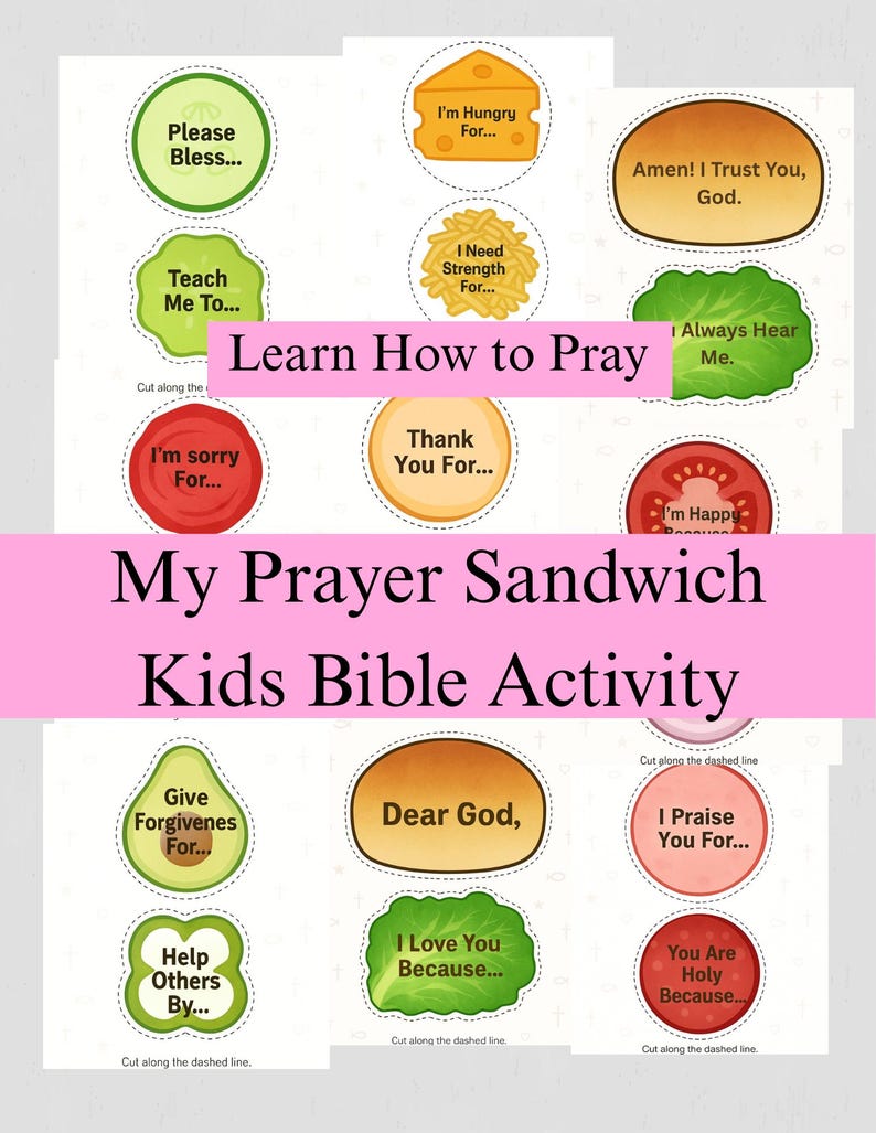 Christian Kids Prayer Sandwich Printable | Bible Activity for Children ...