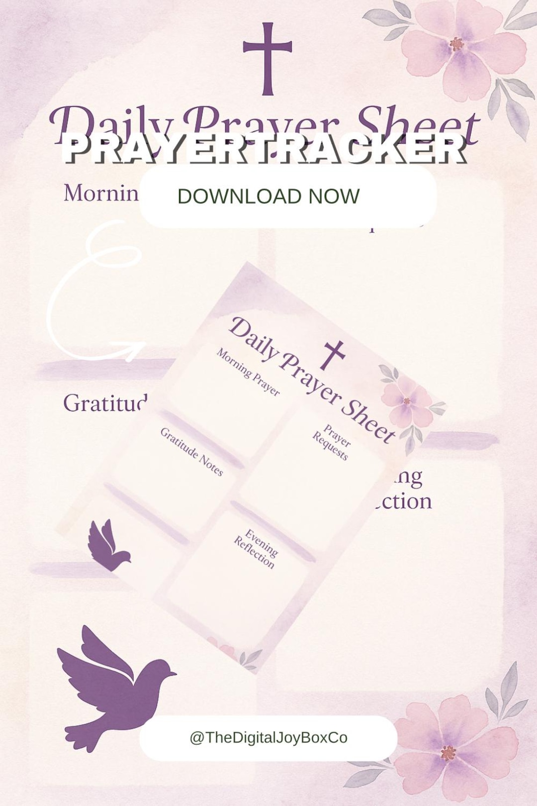 Printable Daily Prayer Sheet | Christian Prayer Template for Moms ...