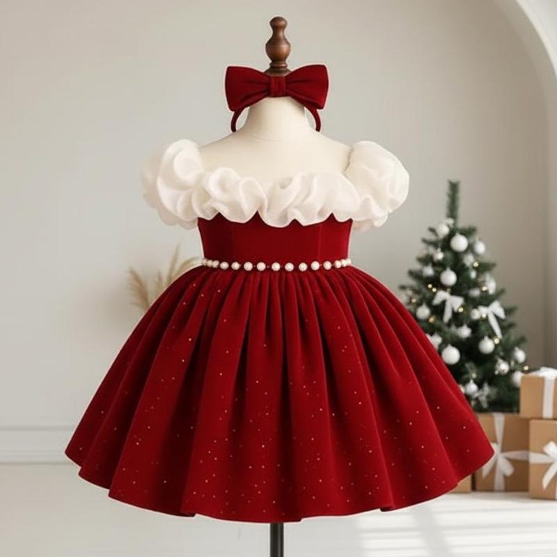 Red Fluffy Dress 3t - Etsy