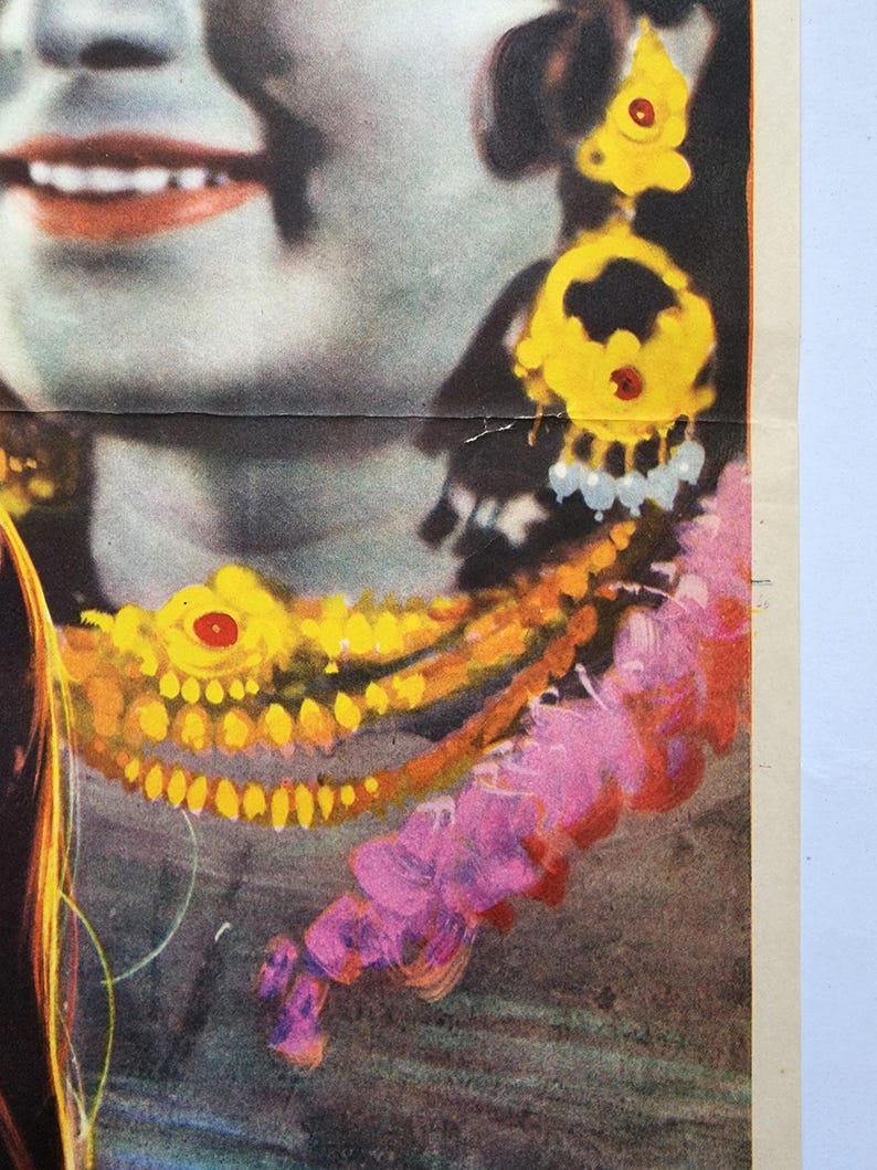 Veer Arjun (1977) Bollywood Movie Poster | Original Vintage Indian 70s ...
