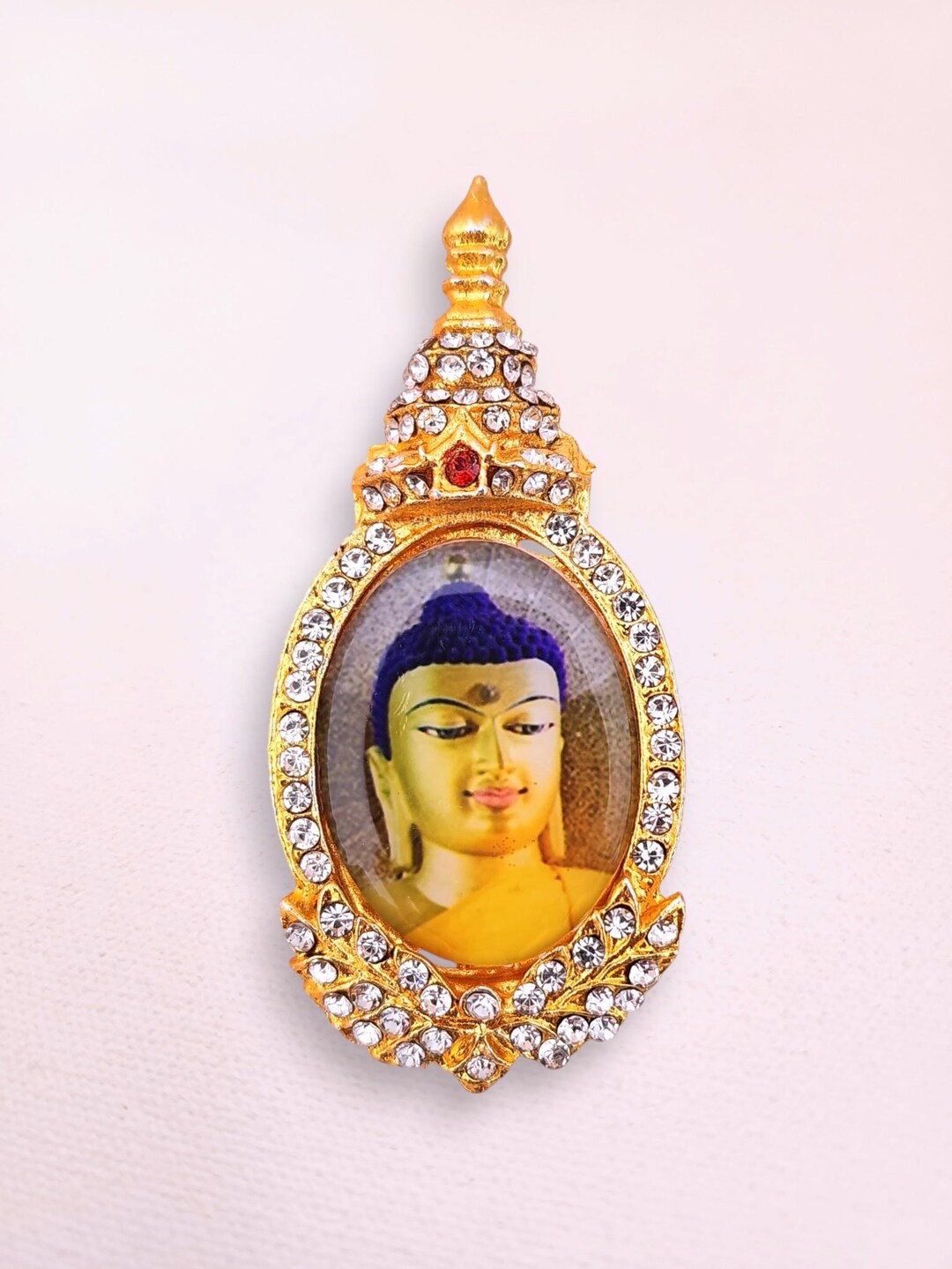 Mahabodhi Buddha Pin With Rhinestones From Bodh Gaya | Image of the ...