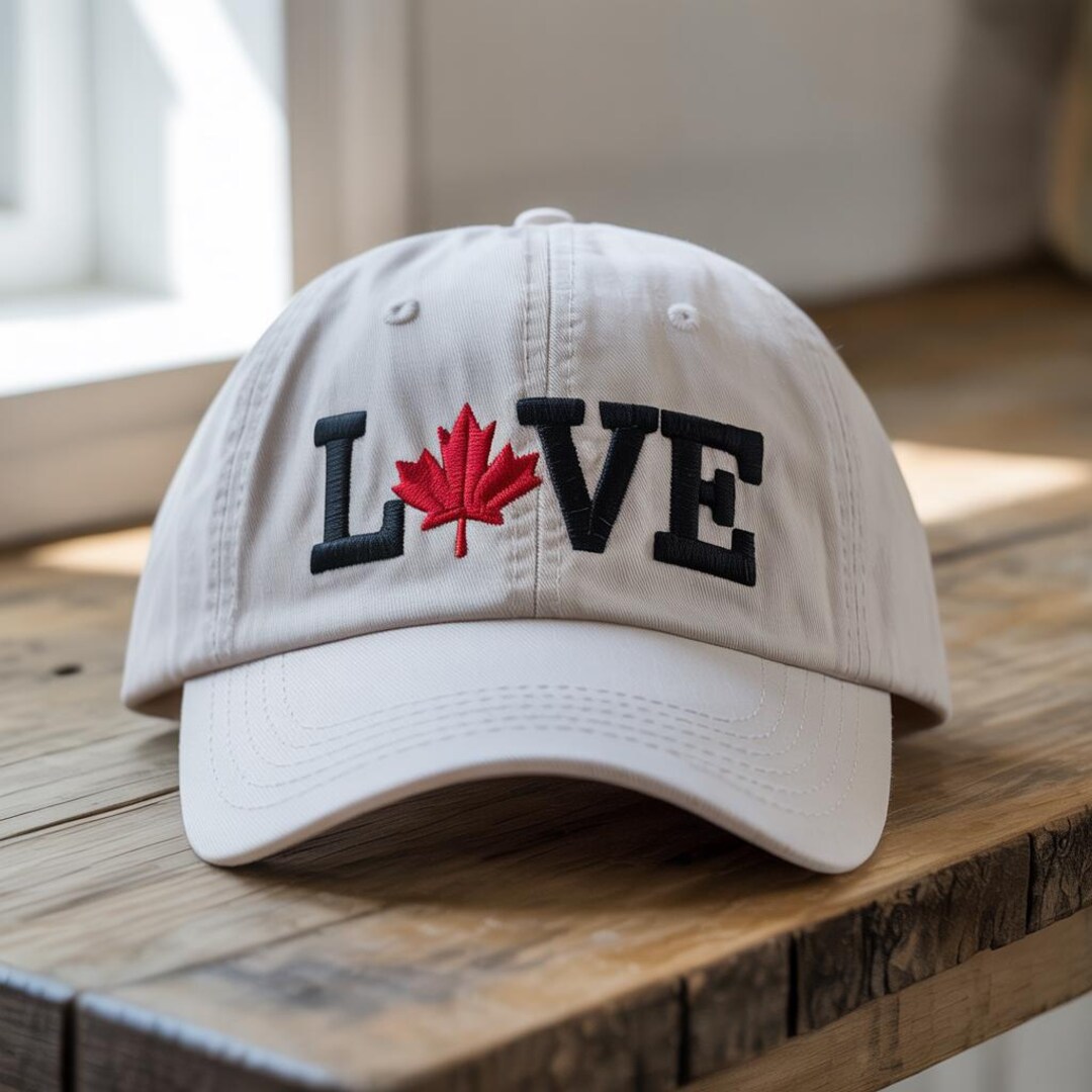 Canada Love Embroidered Hat, Maple Leaf Baseball Cap, Canadian Pride ...