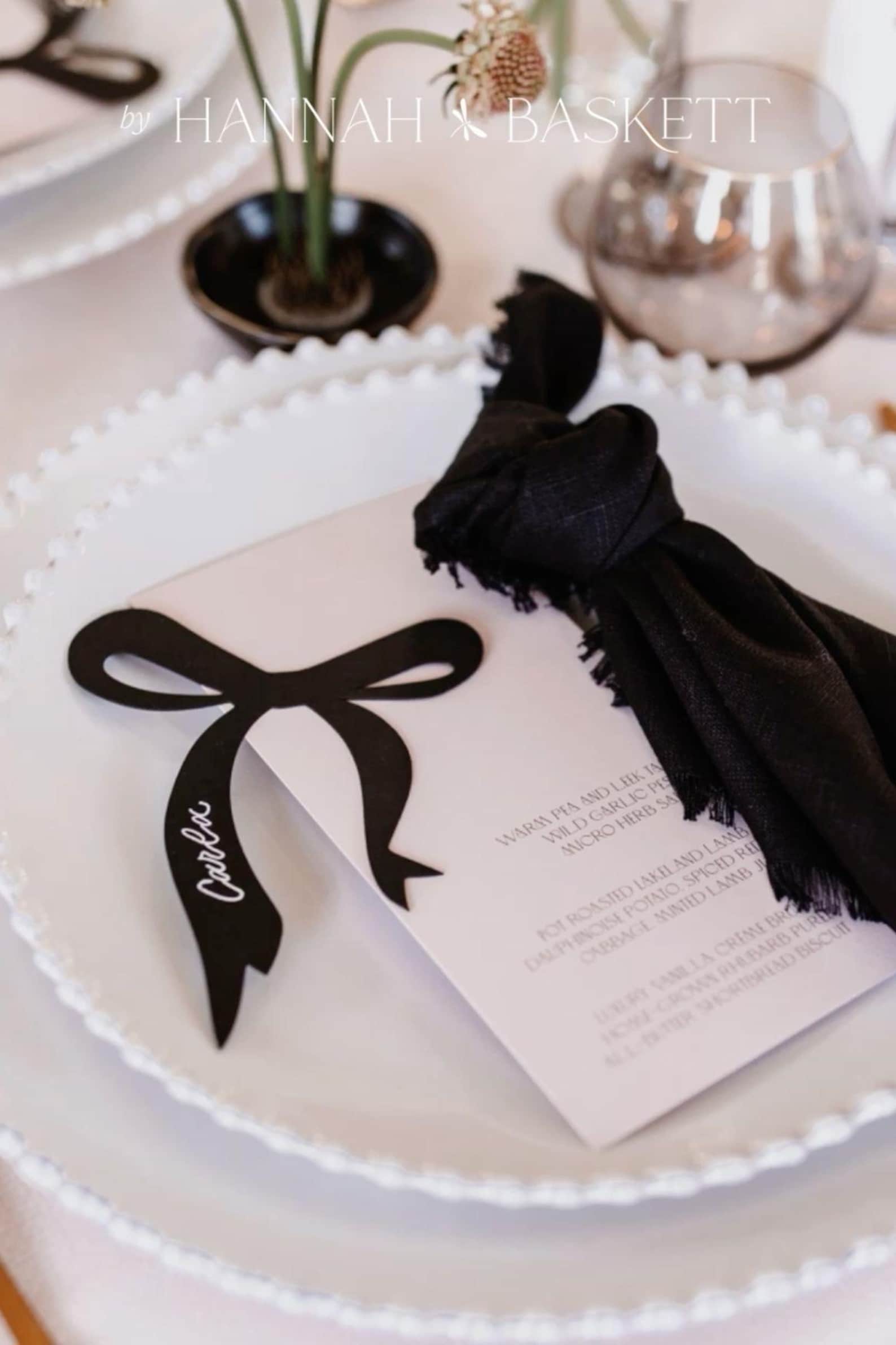 Bow Name Placecards - Etsy
