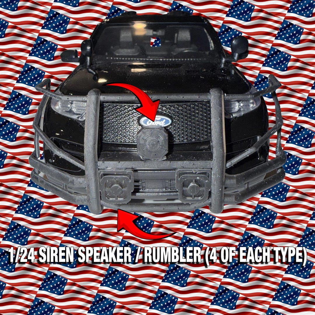 1/24 Diecast Fire/ems/police Siren Speaker & Rumbler Pack ( 4 of Each ...
