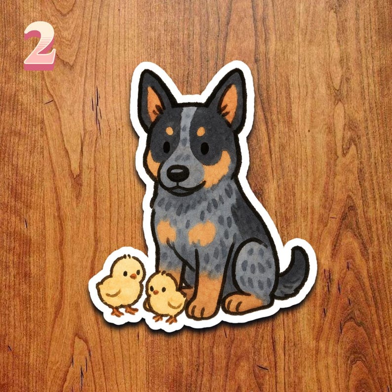 Blue Heeler Dog Sticker Pack: Waterproof Vinyl Decals for Laptop, Water ...