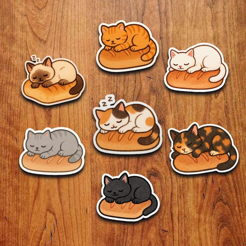 Loaf Cat Vinyl Stickers - Etsy