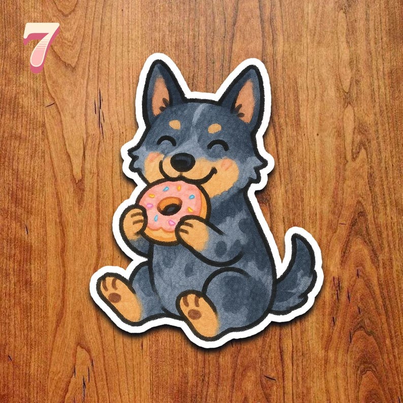 Blue Heeler Dog Sticker Pack: Waterproof Vinyl Decals for Laptop, Water ...