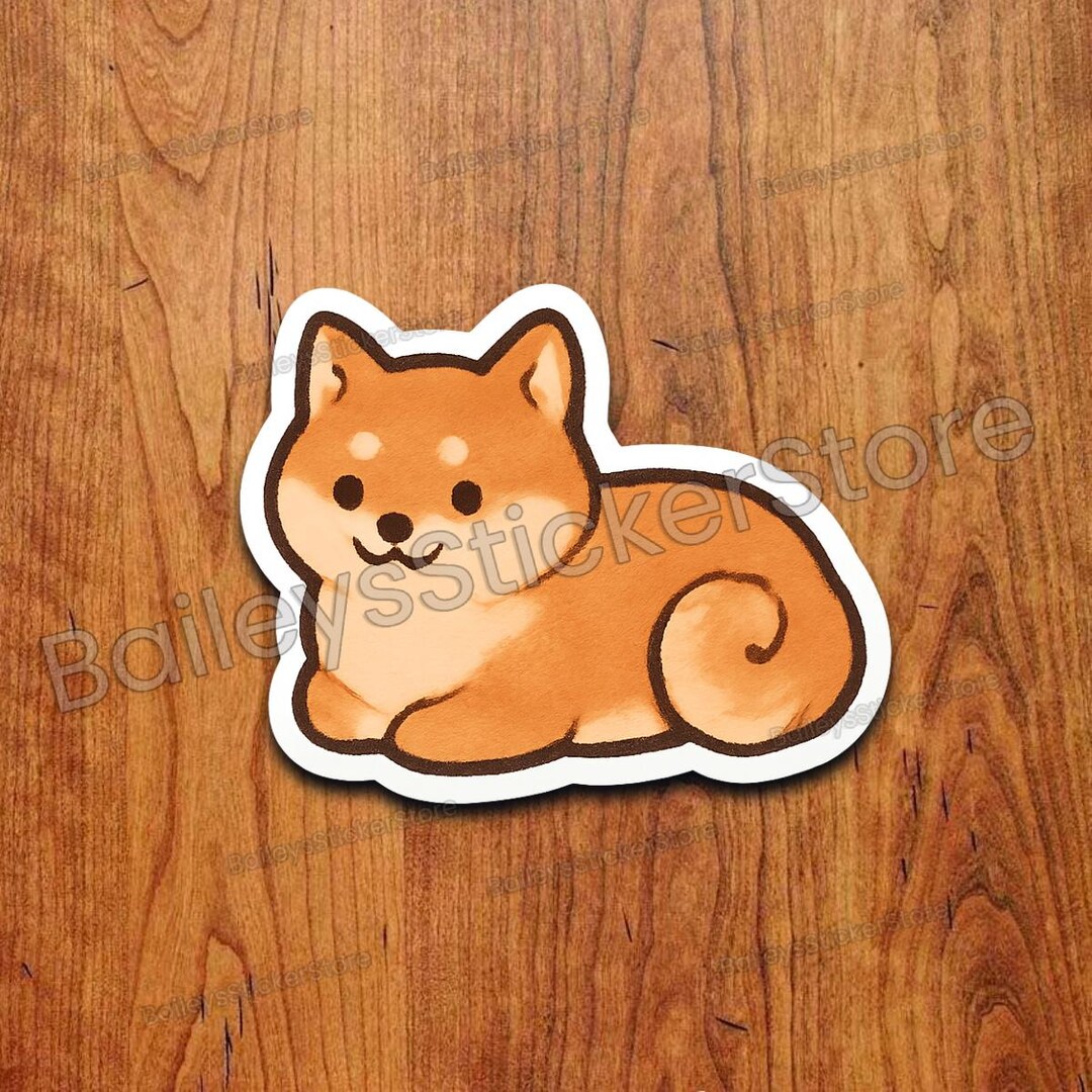 Kawaii Shiba Inu Loaf Vinyl Sticker - Waterproof Dog Decal - Etsy