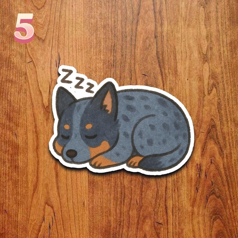 Blue Heeler Dog Sticker Pack: Waterproof Vinyl Decals for Laptop, Water ...