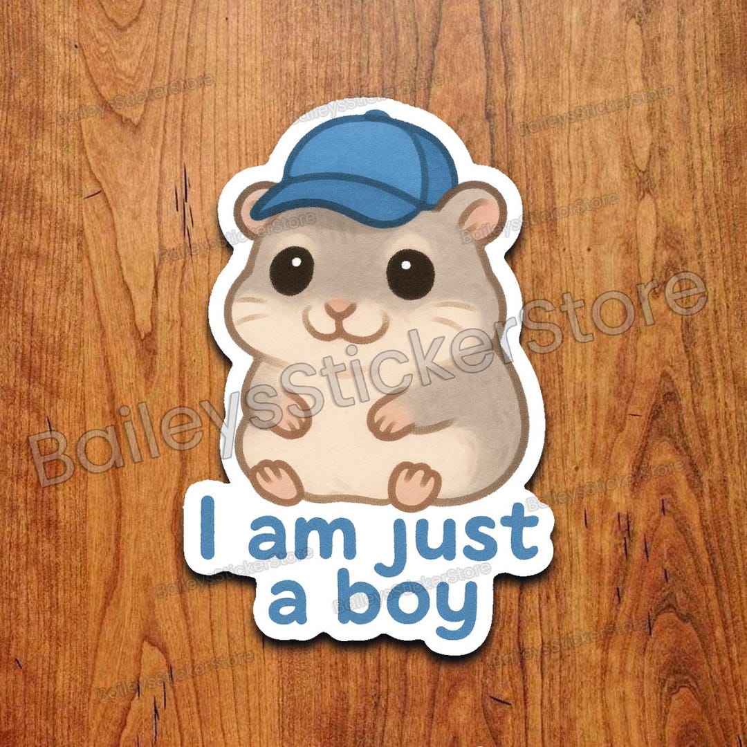 Hamster Sticker - I Am Just a Boy - Vinyl Decal - Etsy