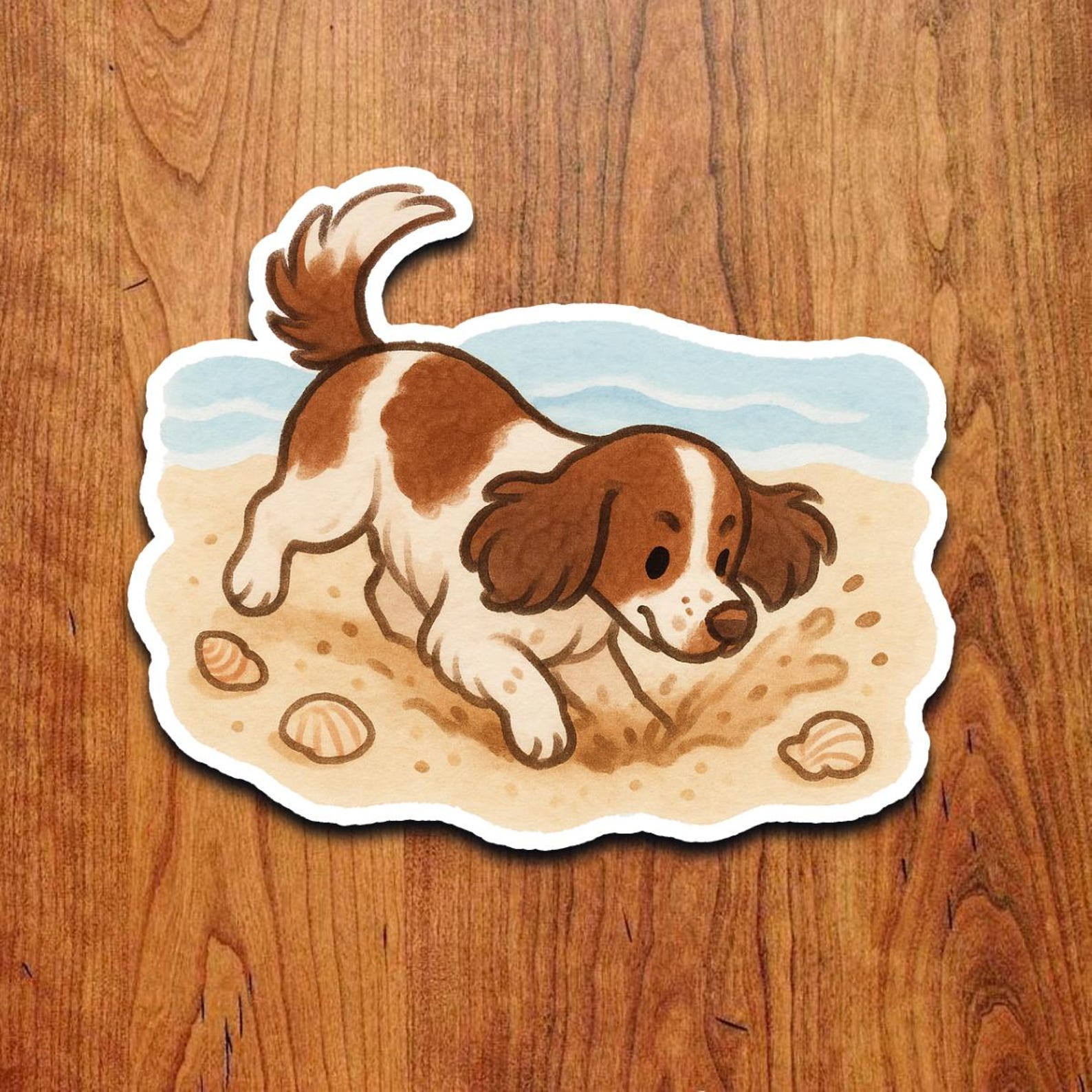 Springer Spaniel Beach Sticker: Waterproof Dog Vinyl Decal - Etsy