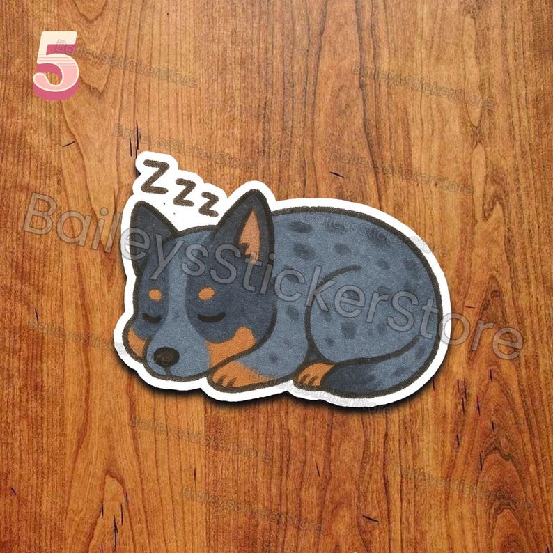 Blue Heeler Dog Sticker Pack: Waterproof Vinyl Decals for Laptop, Water ...