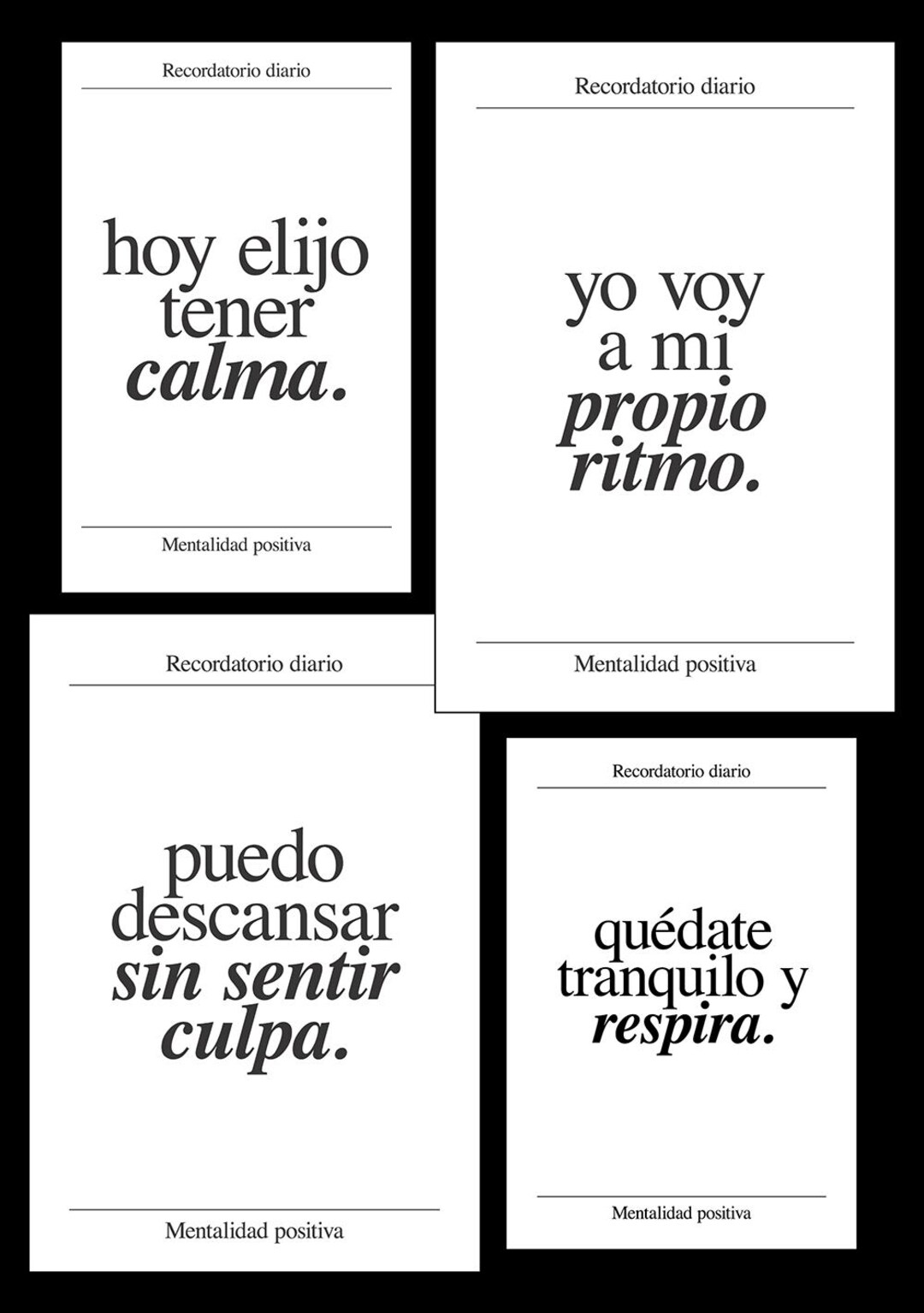 Spanish Mindfulness Wall Art Set | Calm Printable Quotes | Minimalist ...
