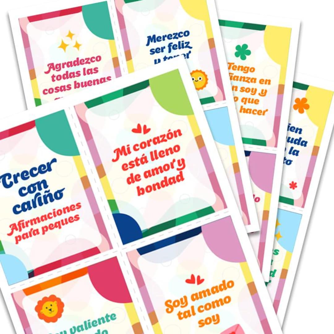 Spanish Affirmation Cards for Kids: Positive Mindset, Growth Activities ...