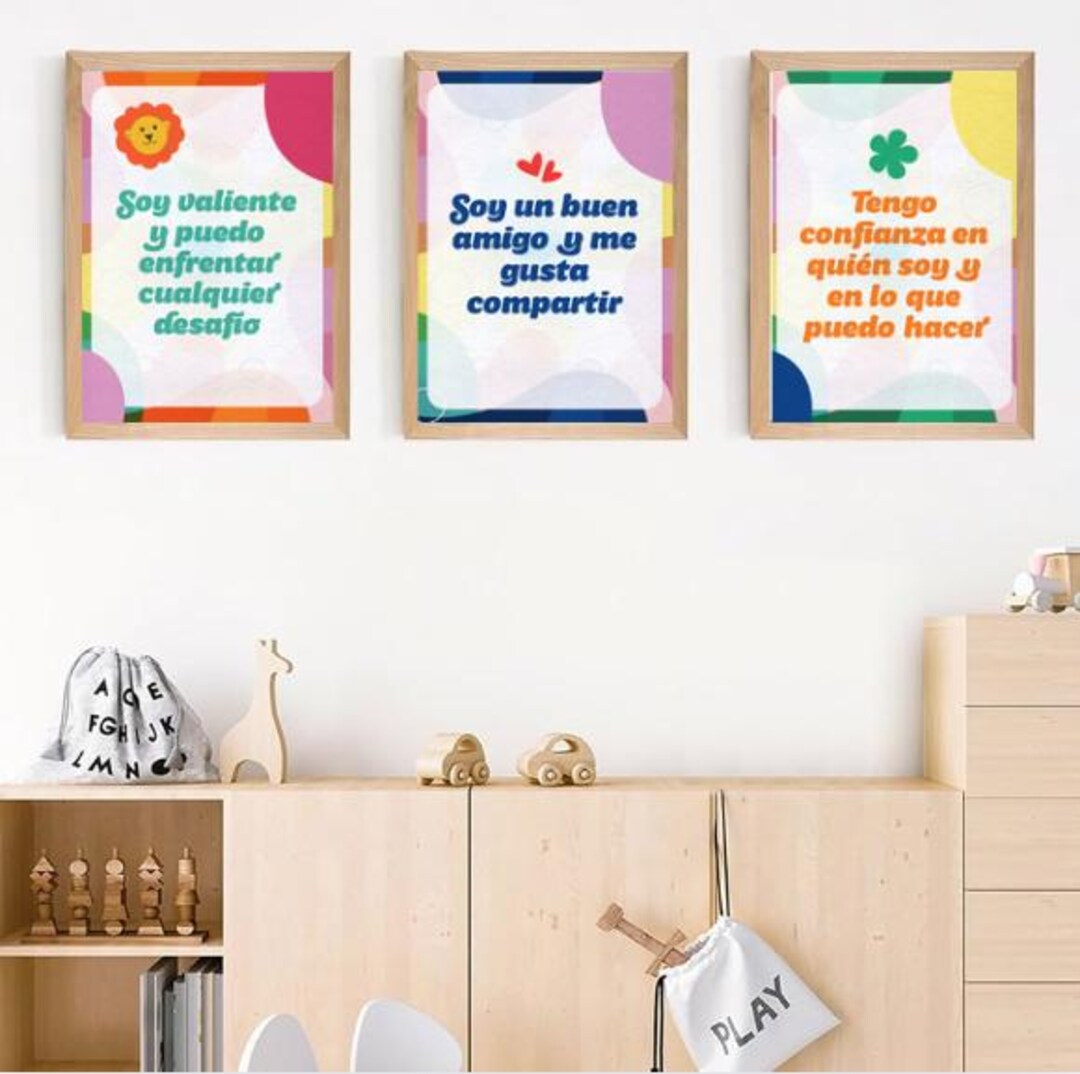 Spanish Affirmation Posters for Kids – Positive Prints, Growth Mindset ...