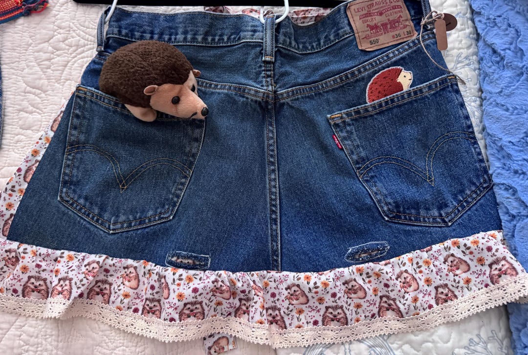 Peak a Boo Hedgehog Half Apron With HEDGEHOG Beanie Baby - Etsy