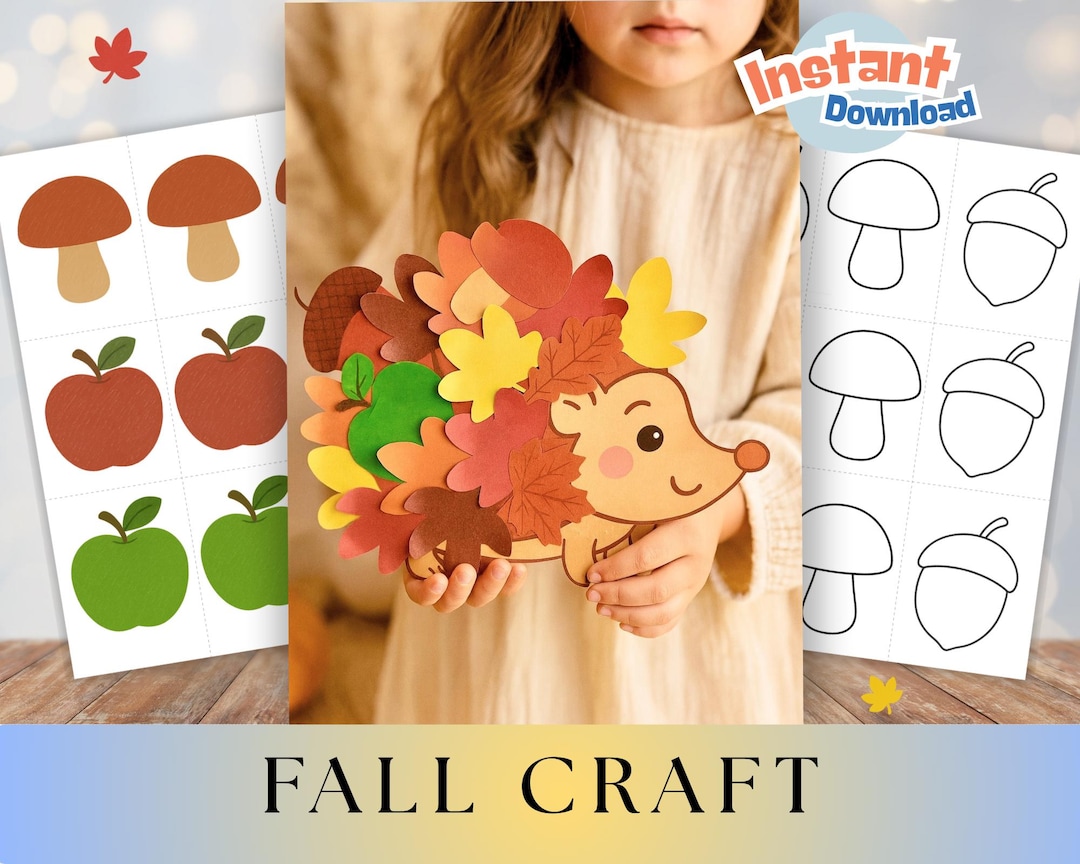 Fall Paper Craft Printable | Printable Autumn Activity for Kids | Fall ...