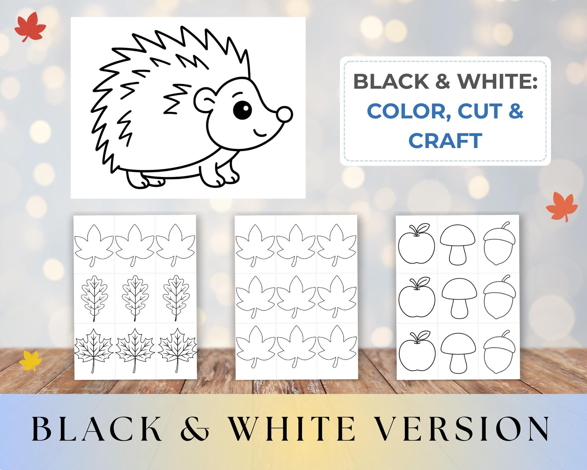 Fall Paper Craft Printable | Printable Autumn Activity for Kids | Fall ...