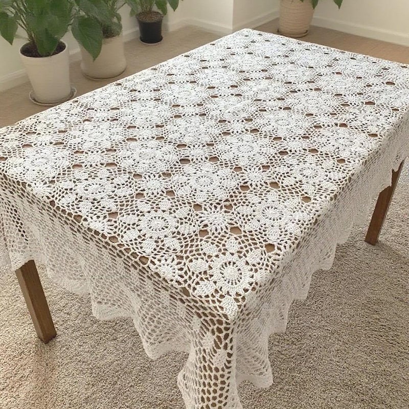 Lace Tablecloth - Etsy