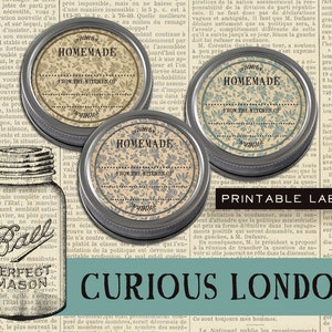 Vintage Mason Jar Labels: Shabby Chic Farmhouse Canning Stickers ...