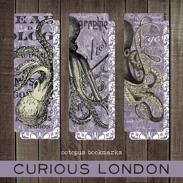 Octopus Bookmark - Etsy