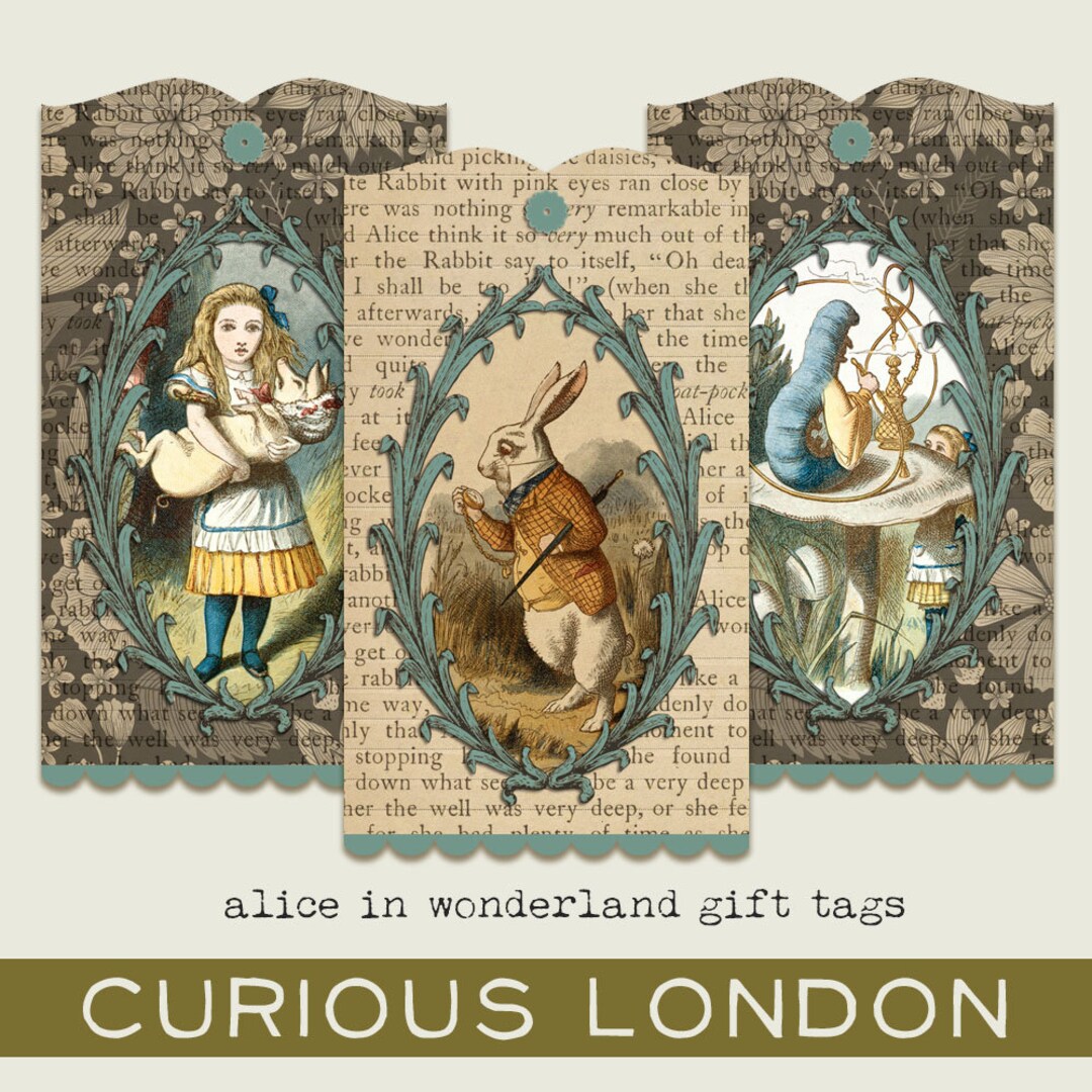Vintage Alice in Wonderland I Cute Gift Tags I Alice Tags I Lewis ...