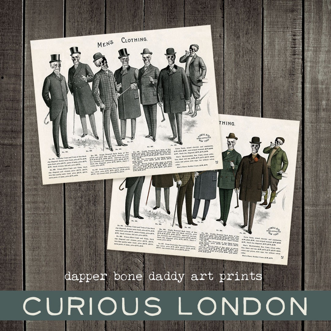 Dapper Gentleman I Skeleton Men I Victorian Fashion I Altered Art I ...