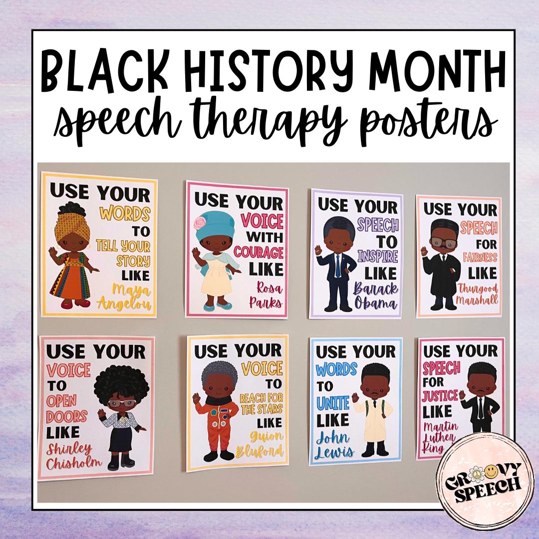 Black History Month Posters for Speech Therapy / Classroom [bulletin ...